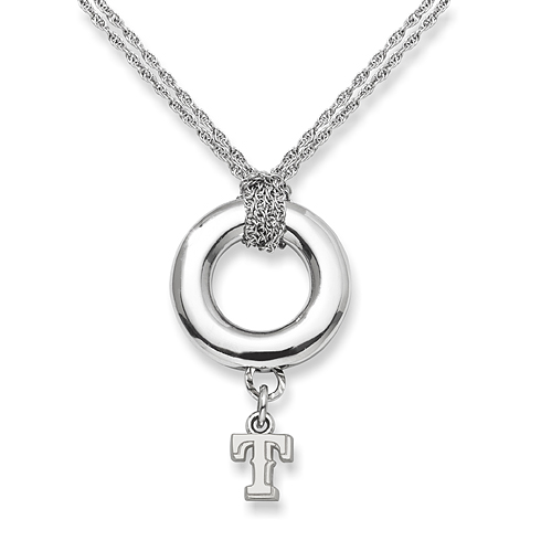 Sterling Silver 16in Texas Rangers Halo Necklace RAN016HALO-SS