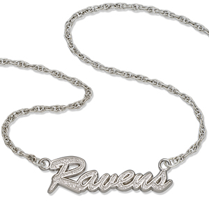 Baltimore Ravens 18in Sterling Silver Script Necklace RAV029N-SS