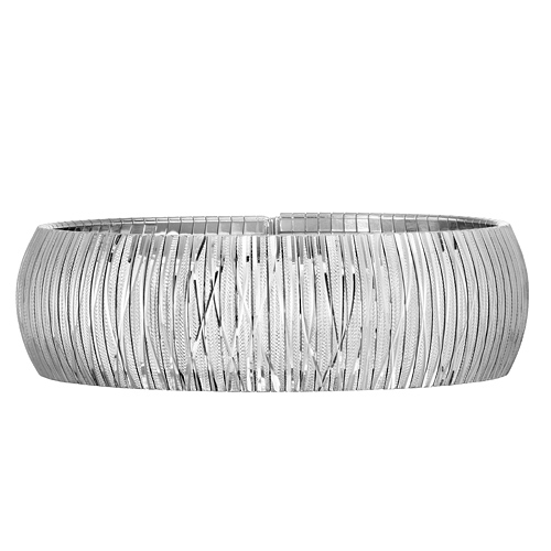 Sterling Silver Linear Diamond Cut Cubetto Bracelet JJAGRC13074-0725