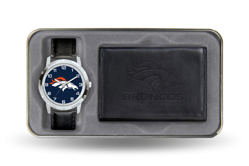 Denver Broncos Watch and Wallet Gift Set WTWAW1601 | Joy Jewelers
