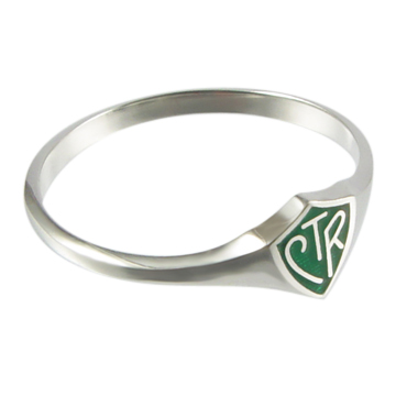 Green Mini CTR Ring - Sterling Silver C00115 | Joy Jewelers
