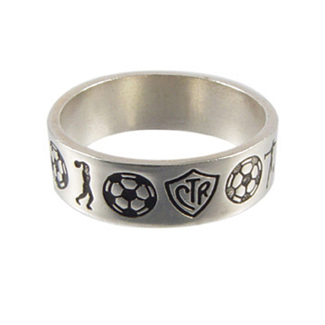 Soccer CTR Ring - Sterling Silver C06112 | Joy Jewelers