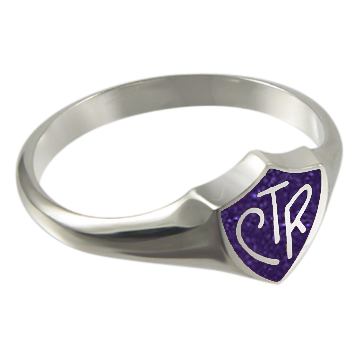 Purple Sparkle CTR Ring - Sterling Silver C20217 | Joy Jewelers