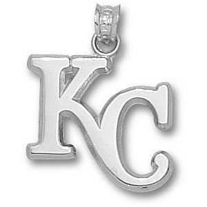 Sterling Silver 5/8in Kansas City Royals Logo Pendant ROY002-SS