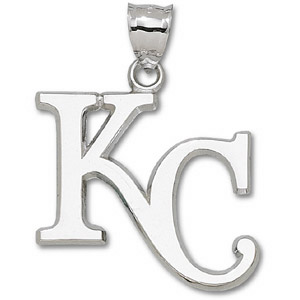 Sterling Silver 1 1/2in Kansas City Royals Giant KC Pendant ROY006-SS
