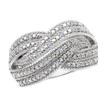 Sterling Silver 1/10ct Diamond Ring 5922FL-SS | Joy Jewelers