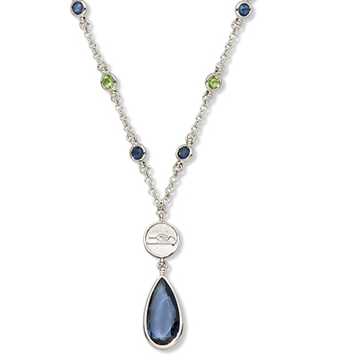Seattle Seahawks Crystal Logo Necklace SEA065N-CR | Joy Jewelers