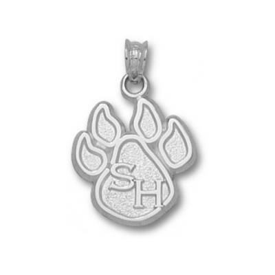 Sterling Silver 5/8in Sam Houston State Paw Pendant SHS015-SS