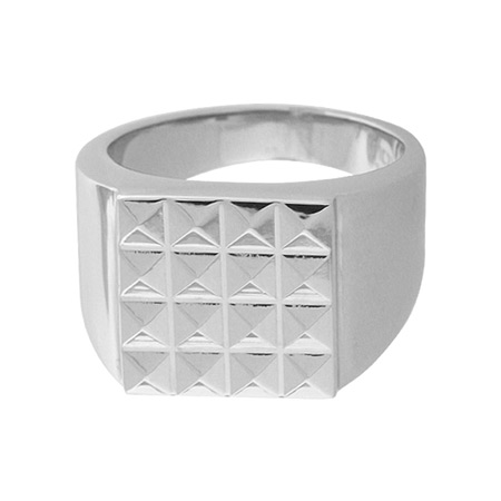 Pyramid Stainless Steel Ring FR6105 | Joy Jewelers