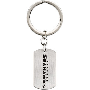 Stainless Steel Seattle Seahawks Dog Tag Key Chain JJ24576