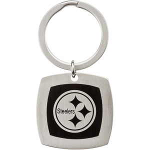Stainless Steel Pittsburgh Steelers Square Key Chain JJ24597