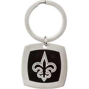 Stainless Steel New Orleans Saints Square Key Chain JJ24608