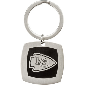Stainless Steel Kansas City Chiefs Square Key Chain JJ24617