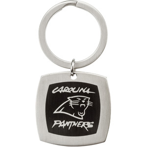 Stainless Steel Carolina Panthers Square Key Chain JJ24619