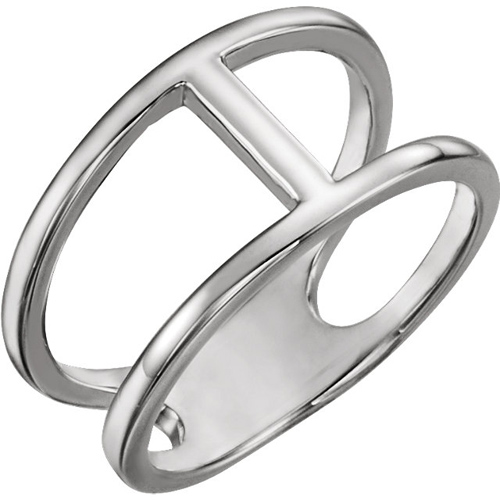 14kt White Gold Split Shank Bar Ring JJ51643W | Joy Jewelers