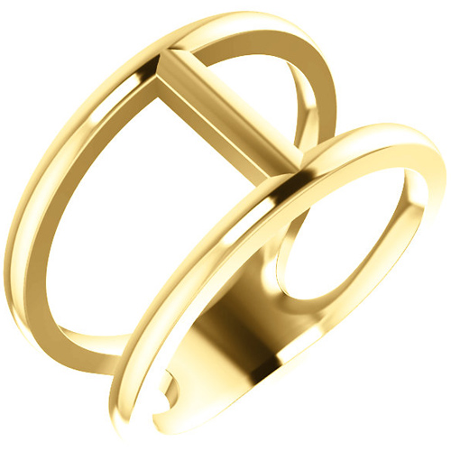 14kt Yellow Gold Split Shank Bar Ring JJ51643Y | Joy Jewelers