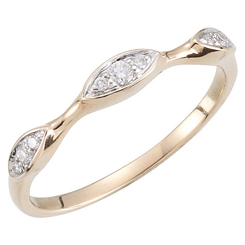 14kt Yellow Gold Stackable 1/10 ct Diamond Pointed Oval Ring JJ64980Y