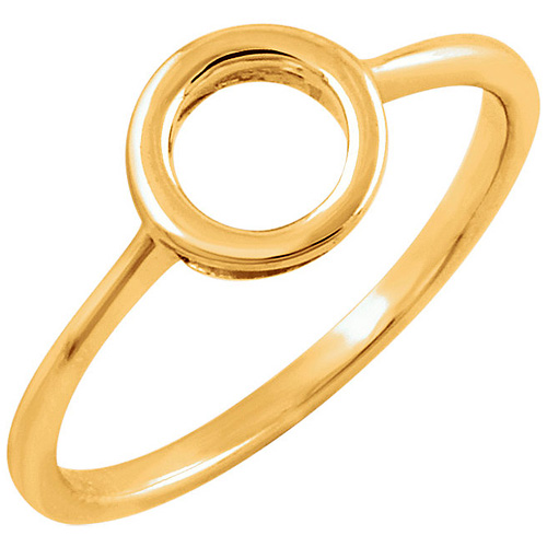14kt Yellow Gold Open Circle Ring JJ651816Y | Joy Jewelers