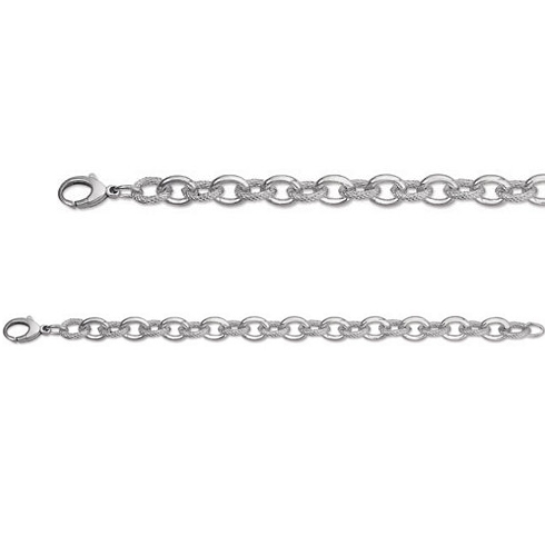 24in Stainless Steel Bevel Curb Chain 10.5mm JJC863-24 | Joy Jewelers