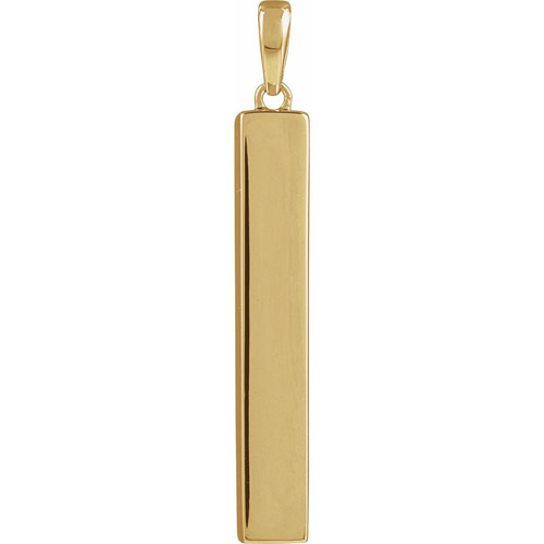 14k Yellow Gold Ash Holder Bar Pendant JJR50040Y | Joy Jewelers