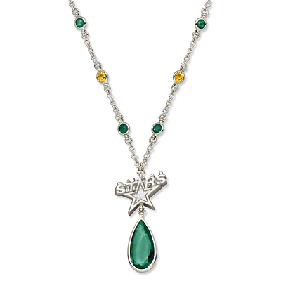Dallas Stars Crystal Logo Necklace STA065N-CR | Joy Jewelers