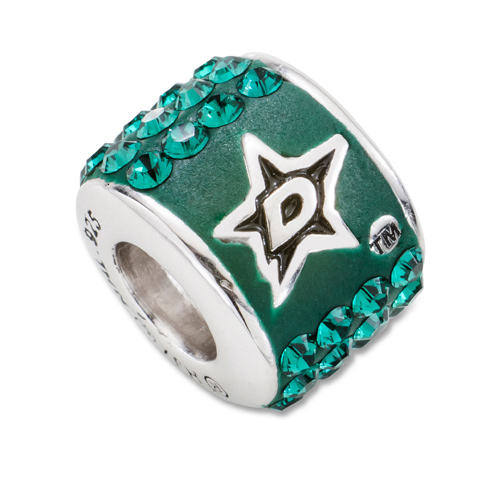 Dallas Stars Premier Crystal Bead Charm STA070CHM-SS | Joy Jewelers