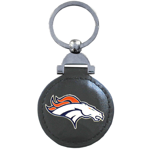Denver Broncos Leather Key Ring FLS021 | Joy Jewelers