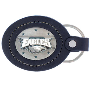 Philadelphia Eagles Large Leather Key Chain FLK065 | Joy Jewelers