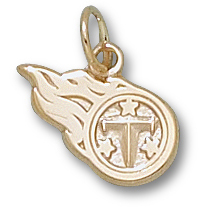 Tennessee Titans 3/8in 10kt Gold Fireball Charm TIT004-10K