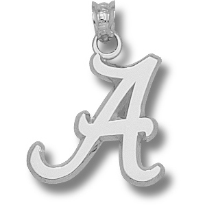 Sterling Silver 5/8in University of Alabama Script A Charm UAL033-SS