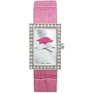 Arkansas Razorbacks Starlette Leather Watch UAR120 | Joy Jewelers
