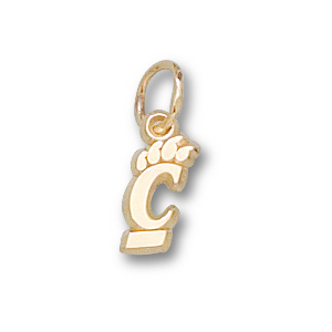 Cincinnati Bearcats 3/8in 10k Pierced C Paw Charm UC029-10K