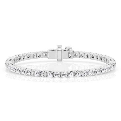 14k White Gold 3.0 ct tw Lab Grown Diamond Classic Tennis Bracelet JJLGD-LGD-DB0740M-GW3