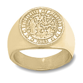 10kt Yellow Gold Men's University of Florida Seal Ring UFL003GR-10K