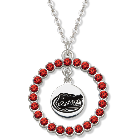 University of Florida Spirit Crystal Logo Necklace UFL067N-CR