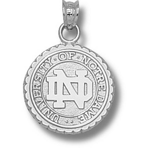 Sterling Silver 5/8in Notre Dame Seal Pendant UND003-SS | Joy Jewelers