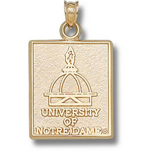 Notre Dame 3/4in Golden Dome Pendant - 10k UND004-10K | Joy Jewelers