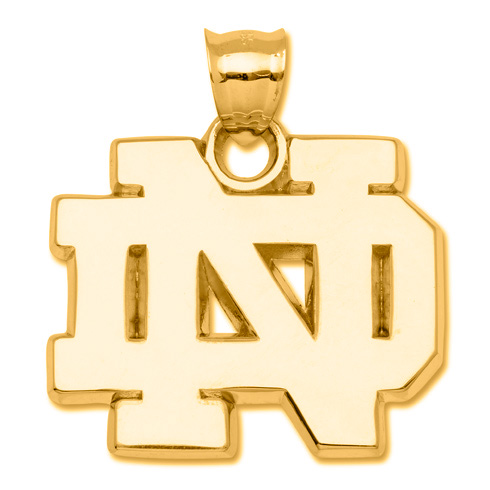 University of Notre Dame 1 1/4in Pendant 10kt Yellow Gold UND032-10K