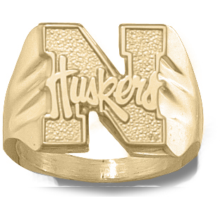 U of Nebraska Men's Logo Ring - 10k Gold UNE001GR-10K | Joy Jewelers