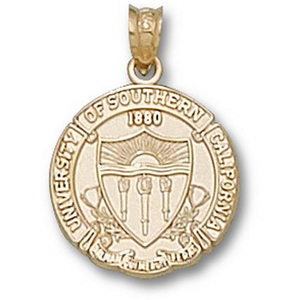 10kt Yellow Gold 5/8in USC Trojans Seal Pendant USC003-10K