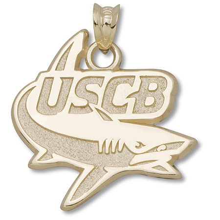 10kt Yellow Gold USCB Shark 5/8in Pendant USOB002-10K | Joy Jewelers
