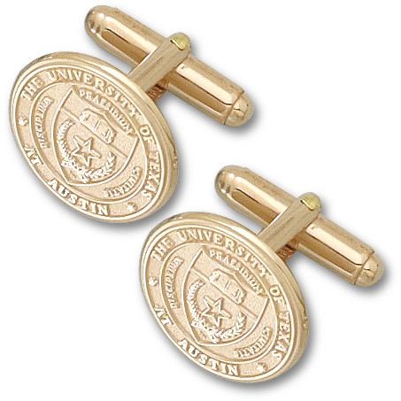 Univ of Texas 11/16in Cufflinks 10kt Yellow Gold UTX005CL-10K