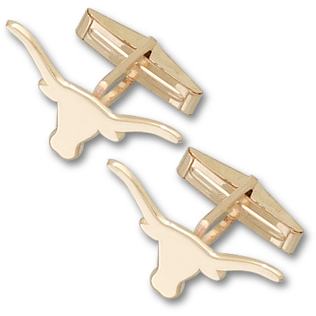 10kt Yellow Gold 3/8in University of Texas Cufflinks UTX012CL-10K
