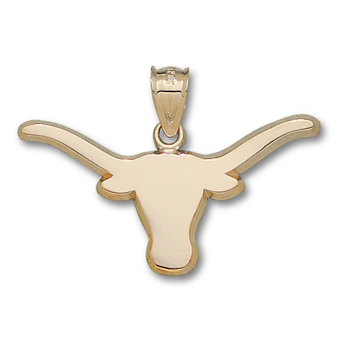14kt Yellow Gold 3/4in Texas Longhorn Pendant UTX031 | Joy Jewelers