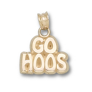 University of Virginia Go Hoos Pendant 3/8in 14k Yellow Gold UVA024
