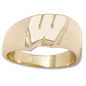 Wisconsin Badgers 3/8in Ladies Ring - 10kt Gold UWI031LR-10K