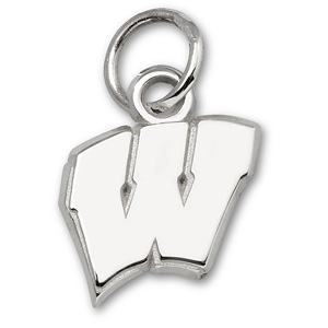Sterling Silver 3/8in University of Wisconsin Motion W Charm UWI031-SS