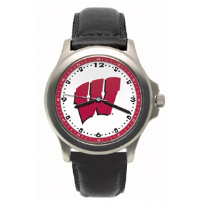 Wisconsin Badgers Rookie Leather Watch - Clearance UWI109