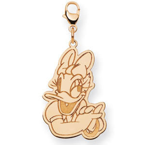Daisy Duck Charm 7/8in - 14k Gold WD143Y | Joy Jewelers