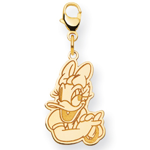 Daisy Duck Charm 3/4in - 14k Gold WD145Y | Joy Jewelers